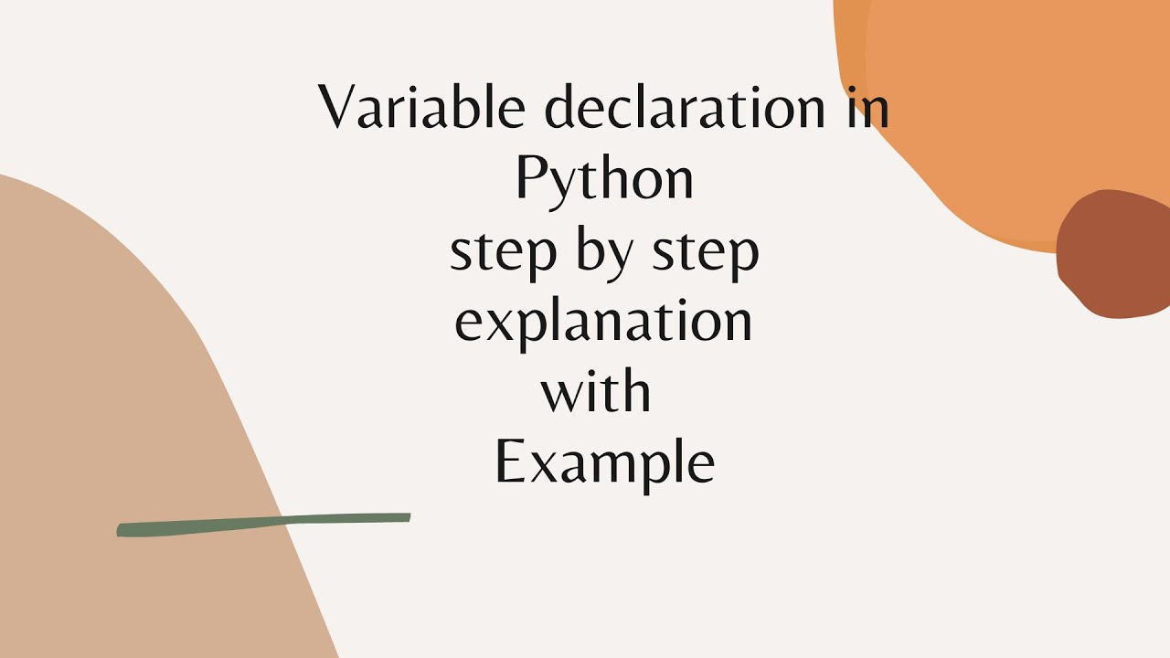 python programming language variable declaration | how to declare variables in Python | Python