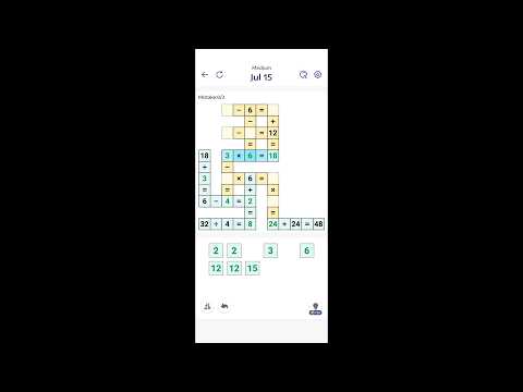 Crossmath (byGuru Puzzle Game) - free math puzzle game for Android and iOS - gameplay.