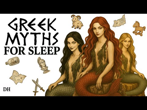 Greek Myths for Sleep | 3 Calm Stories in 2 Hours | Gentle Storytelling