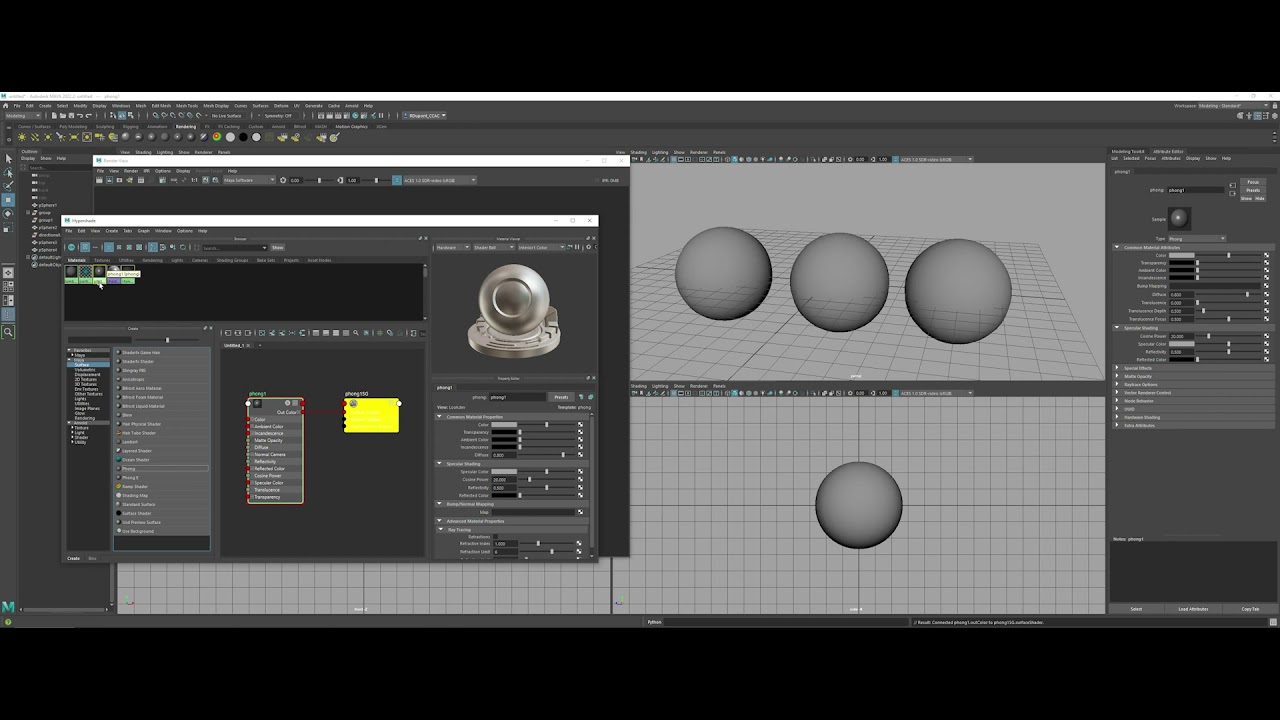 Maya - Basic Material Introduction