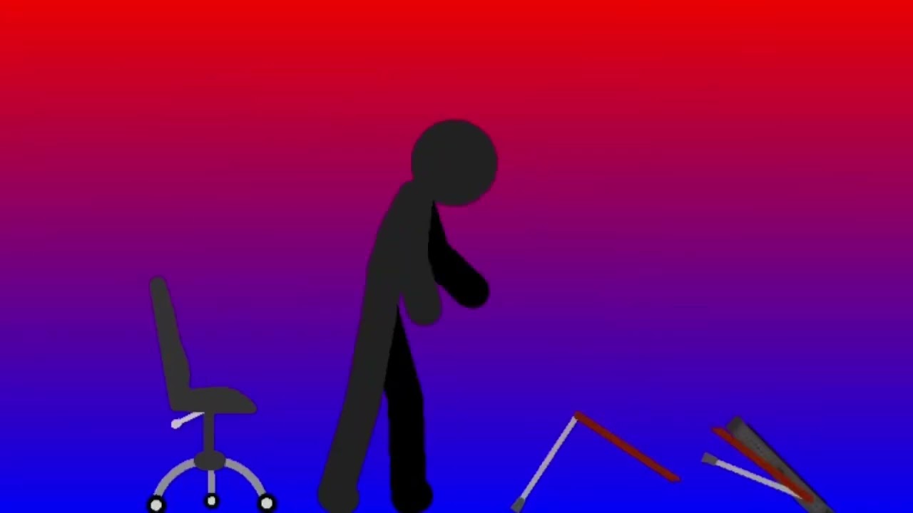 Black base sticknode breaking his desk By playing with the remote