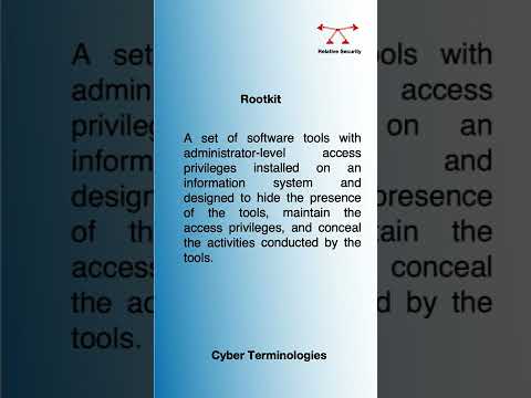 CyberSecurity Definitions | Rootkit