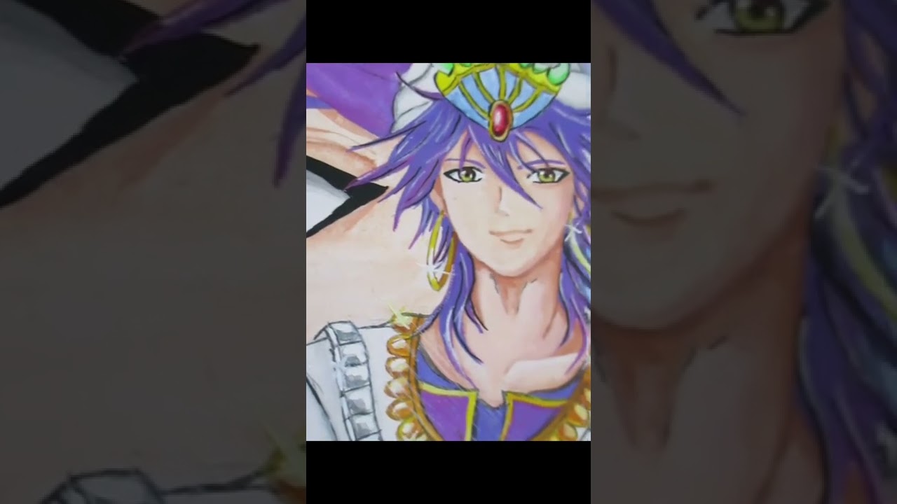 Painting Sinbad (Magi: The Labyrinth of magic) | Adventures of Sinbad | Anime/manga drawing #shorts