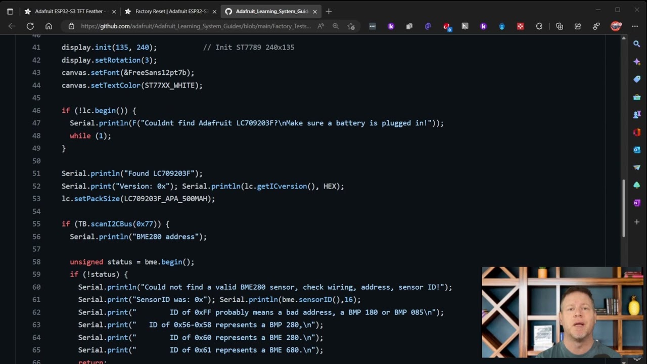 Adafruit Feather TFT ESP32-S3 default program