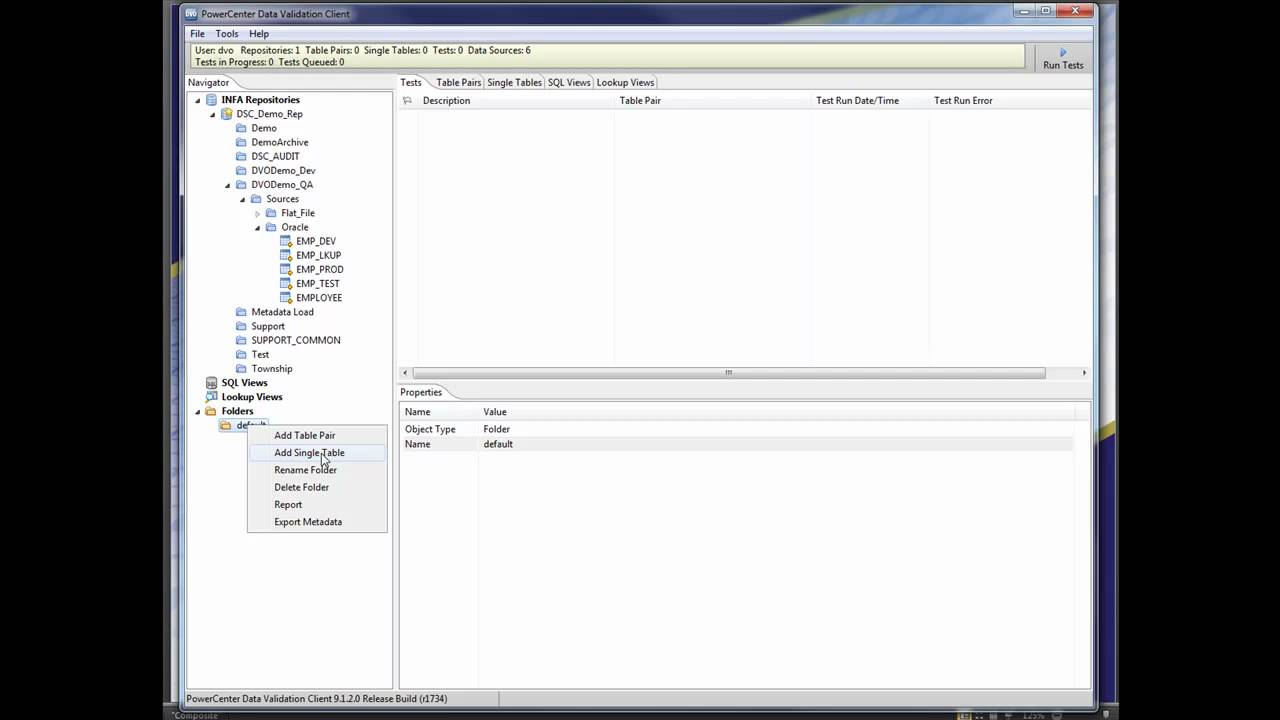 Informatica DVO - Data Validation Option