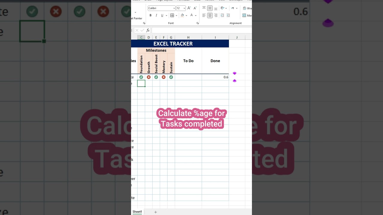 Track project progress like a pro style #excel #exceltips #exceltutorial
