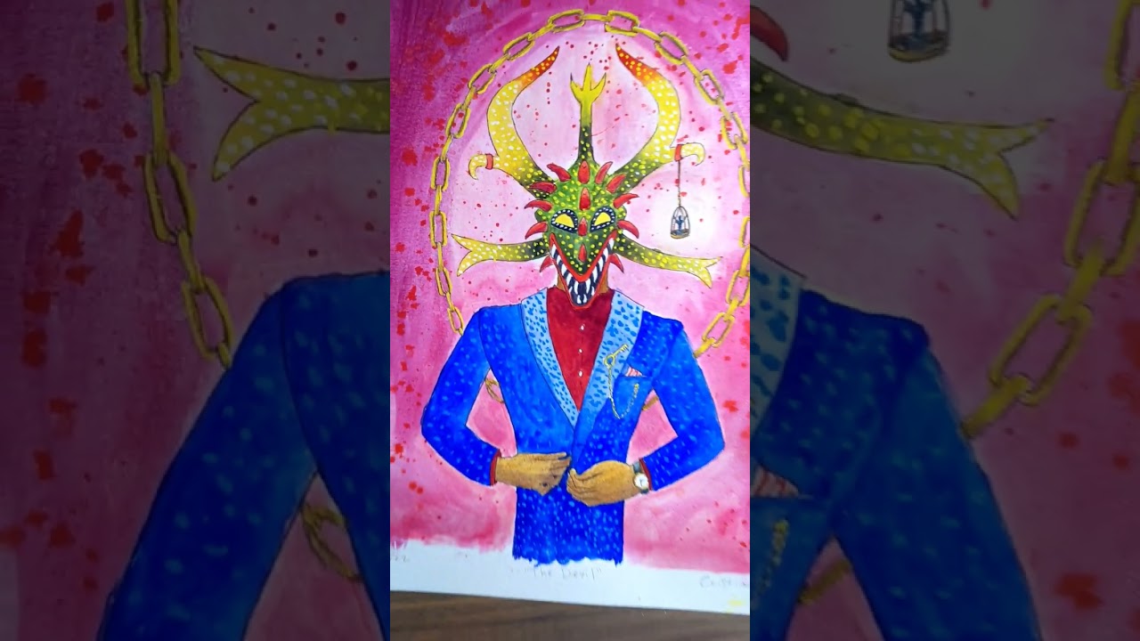 the vejigante is the devil card. A mischievous and alluring character #vejigante #devil #tarot