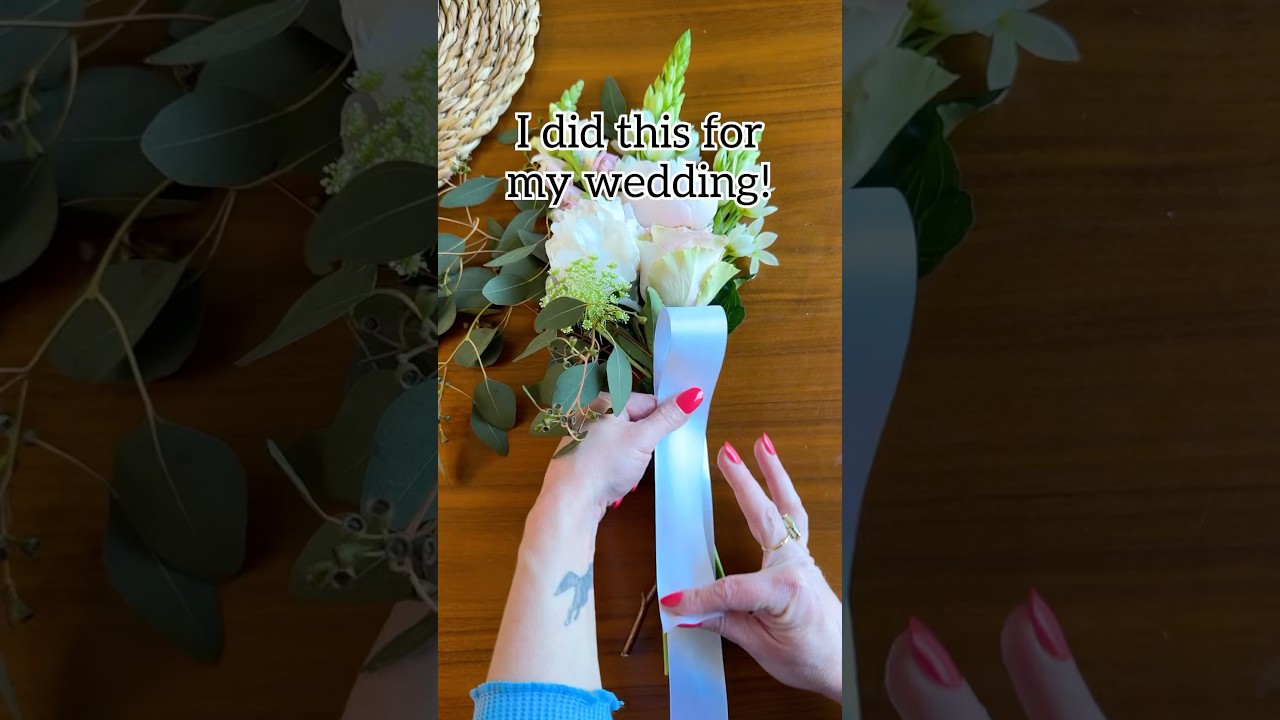 How to wrap a bridal bouquet #flowers #wedding #bridal #craft #ribbon l