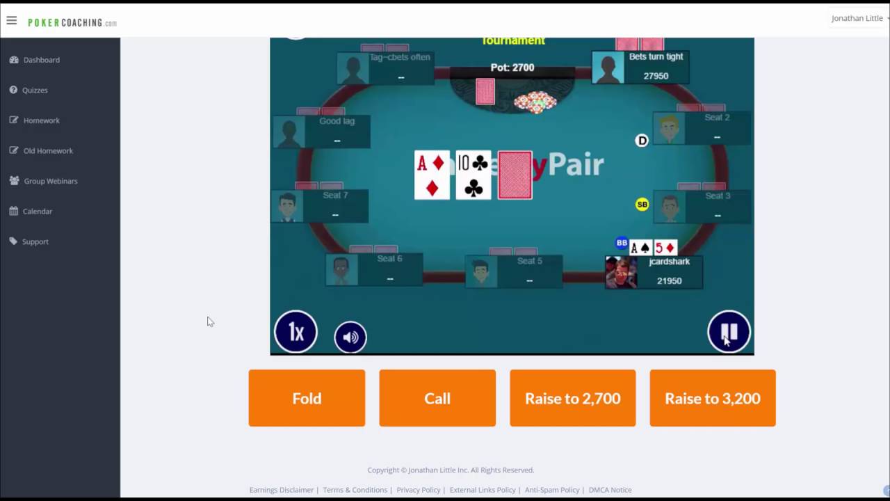 PokerCoaching.com introduction walkthrough