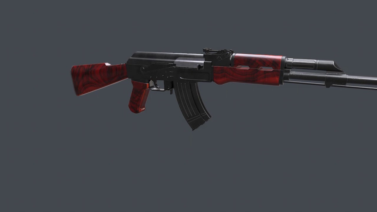 AK-47 3D Model Turntable