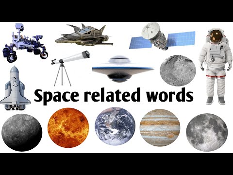 Space related words in English || Space related words for kids || Planets,Stars,Rocket, Space ship