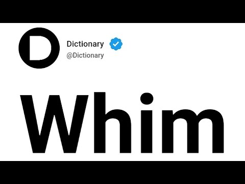 Whim Meaning In English