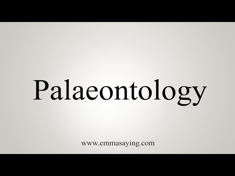 How To Say Palaeontology