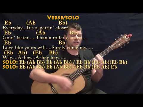 Everyday (Buddy Holly) Guitar Cover Lesson in Eb with Chords/Lyrics