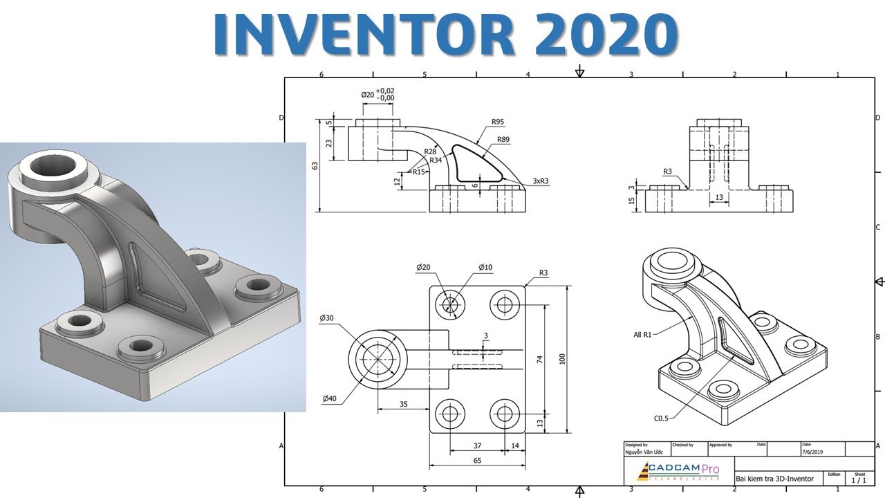 Inventor 2020 Tutorial #151 | 3D Model Basic Beginner