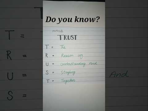 TRUST Abbreviation #acronym #shorts #ytshorts #standsfor