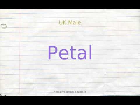 How to pronounce petal