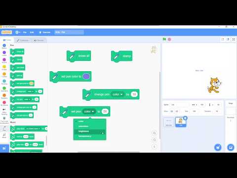 شرح Scratch Pen Extension شرح عام لكل البلوك الموجودة بالملحق قلم بيين ...