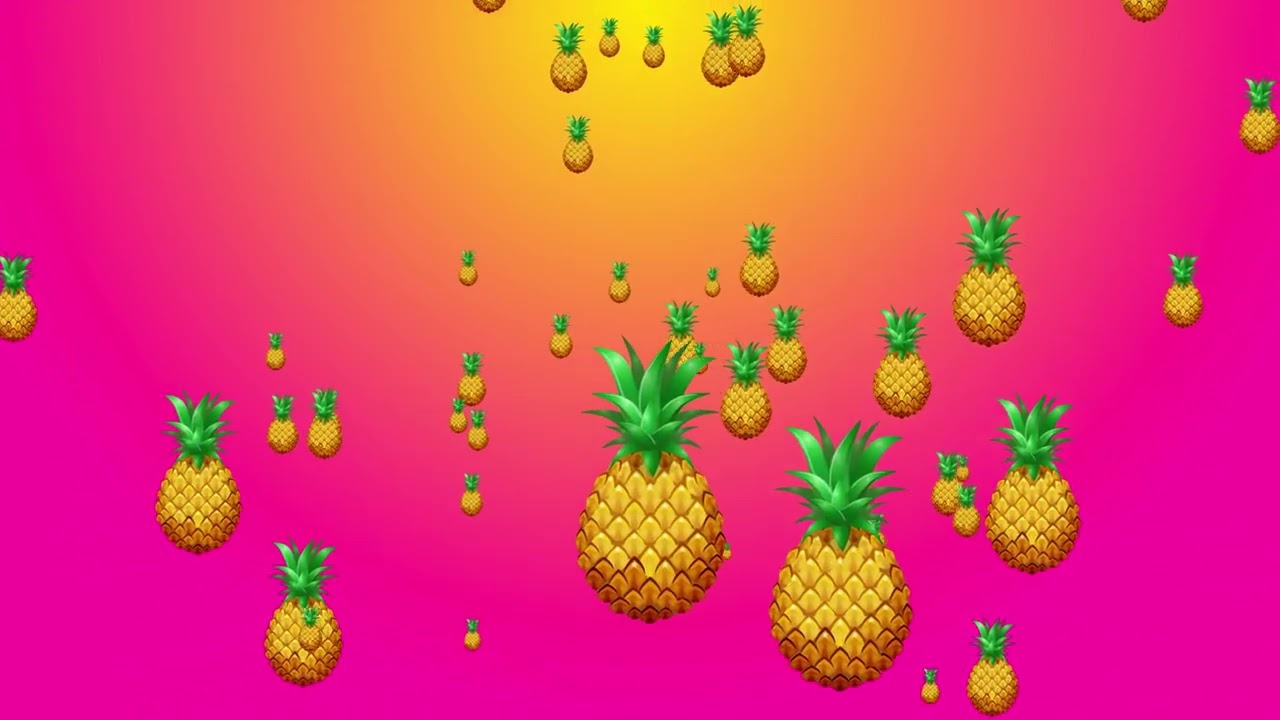 Pineapple Background Backdrop Motion Graphics 4K 30fps Copyright Free