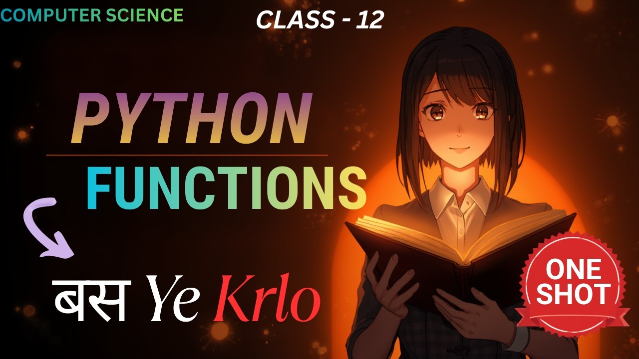 Python Functions Explained | Class 12 Computer Science | Animated video /Boards 2026