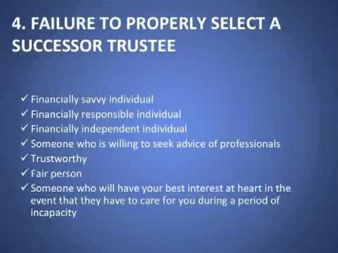 4 Failure to name a successor trustee