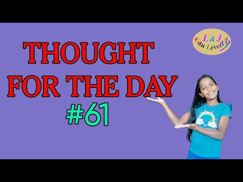 Thought Of The Day – 61 | Beautiful Thoughts in English with meaning @ L&J Edu LevelUp
