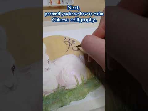 Year of the rabbit painting process - Presented by Steve #shorts