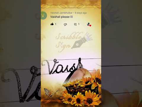 Vaishali Name Writing (Special Requested VIDEO) #namewriting #cursivewriting #scribblesign #name