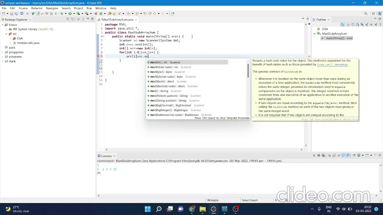 Maximum Subarray sum in java |Hackerrank |Leetcode