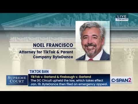 Brett Kavanaugh interrogates Noel Francisco, attorney for TikTok