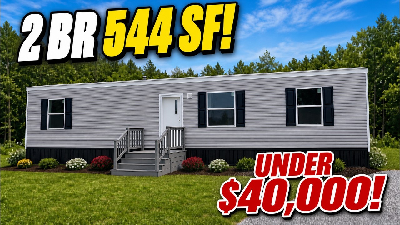 THIS TINY SINGLE WIDE Mobile Home Is Selling for HOW MUCH? Tiny House - Single Wide House Tour   4K
