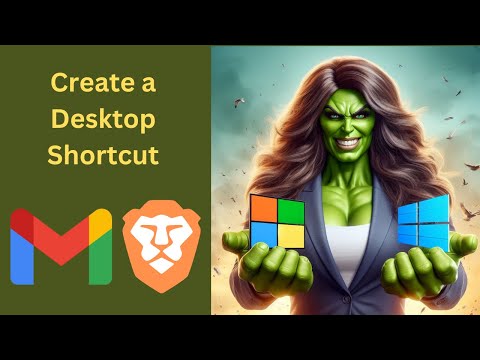 How to Create a Desktop Shortcut for Gmail in Windows 11 or 10 using Brave | GearUpWindows Tutorial