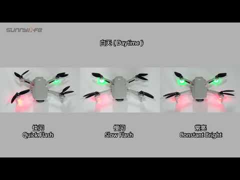Sunnylife 4pcs Night Flight Light Strobe Lamps for Mavic Mini 2/Mavic Air 2/FIMI X8SE/EVO II Series