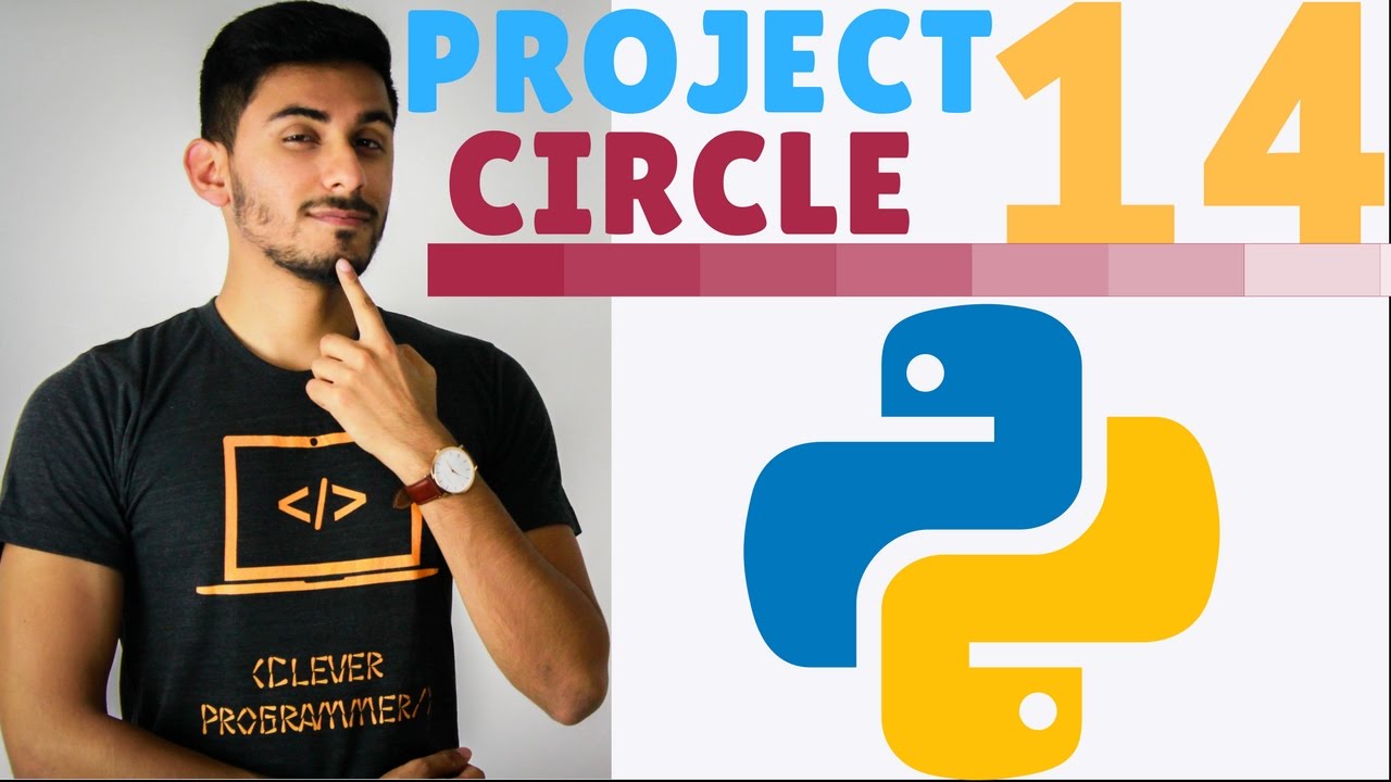 Learn Python Programming - 14 - PROJECT 1 Circle of Squares