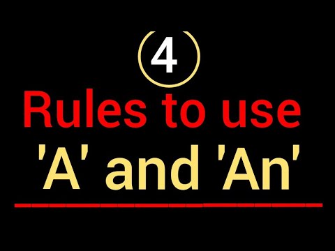Indefinite Articles 'A' and 'An' || 4 Rules to use 'A' and 'An'