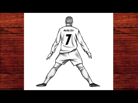 How to Draw Cristiano Ronaldo's Siuuu Goal Joy - Step by Step Ronaldo Drawing