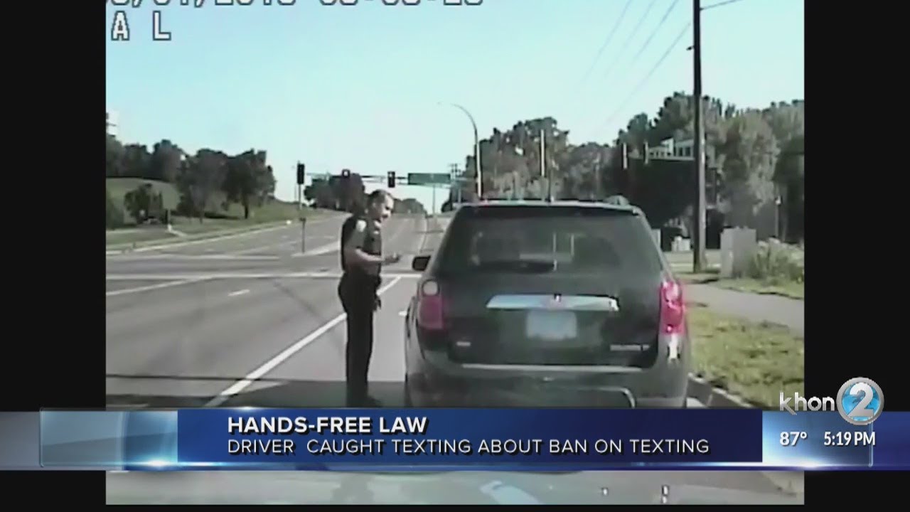 Woman pulled over for texting while driving