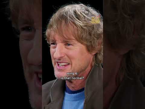 Owen Wilson's reaction to every wing on Hot Ones 😅