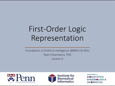 Lecture 6: First Order Logic - Representation