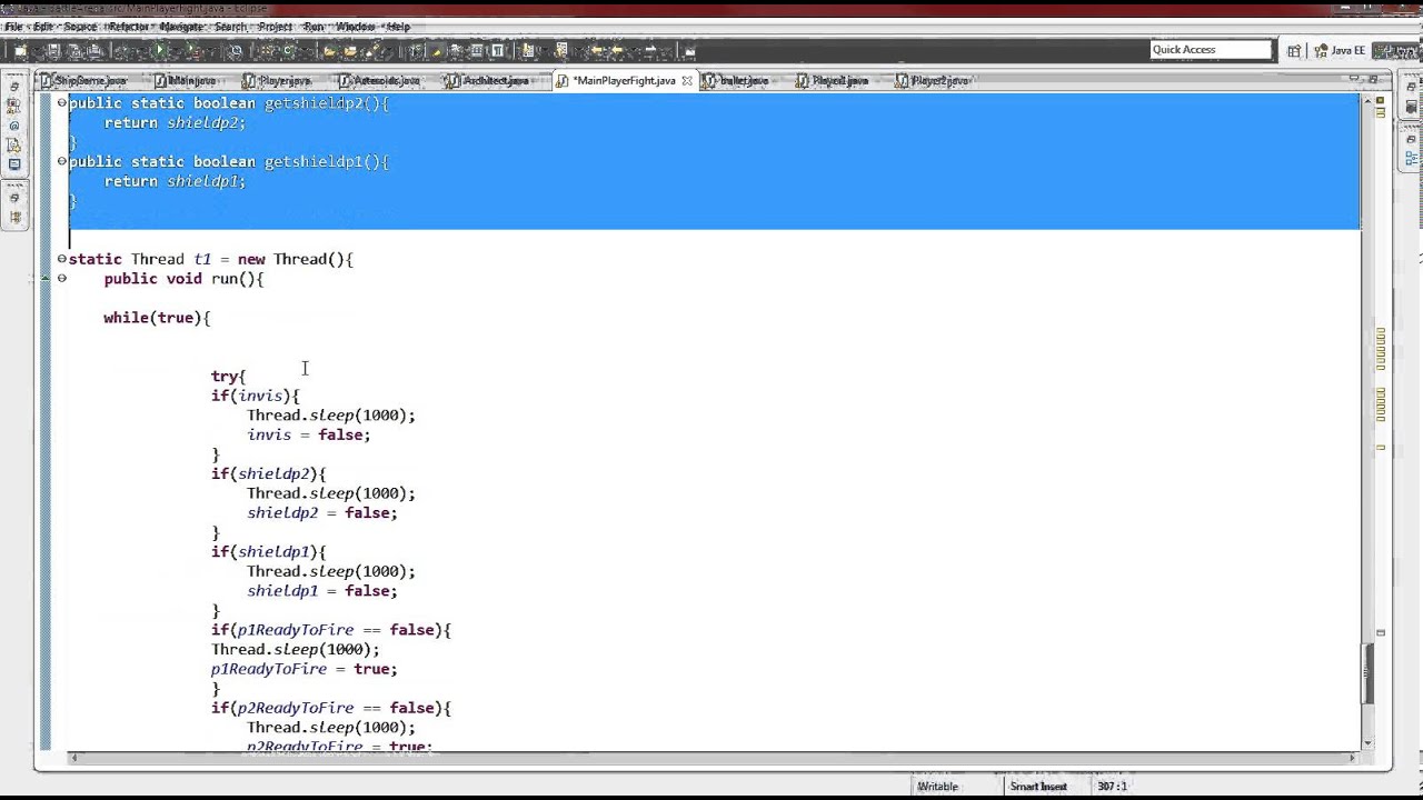 Simple Java 2 Player Fight Game