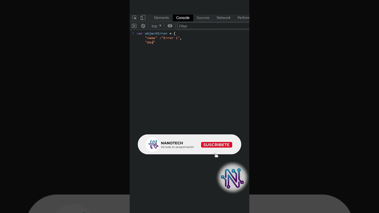 How to show an error in console #shorts