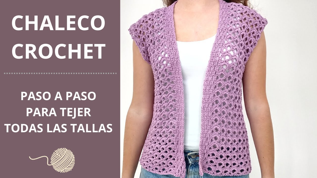 🧶 How to crochet a vest super easily and adapt it to any size