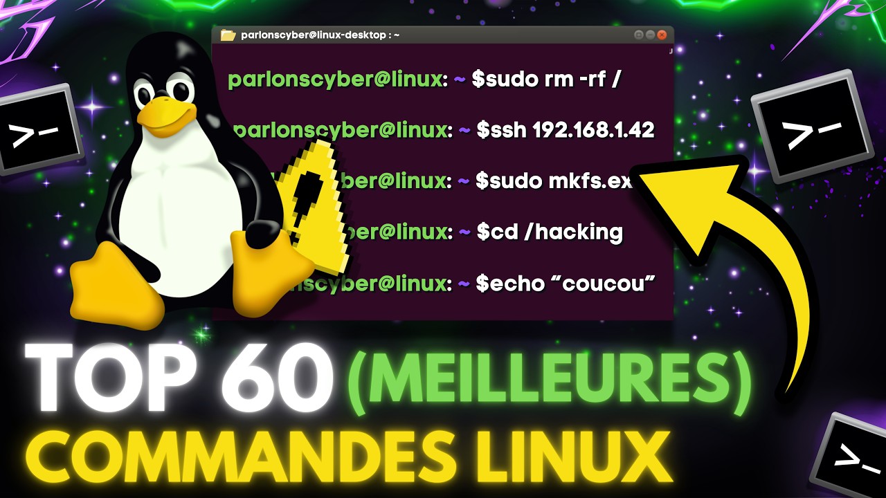 60 Commandes Linux que vous DEVEZ Connaître en 2026 (en 12 Minutes)