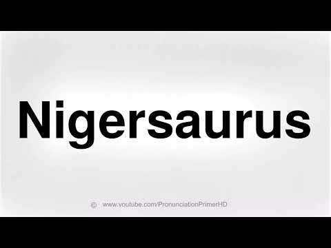 HOW TO PRONOUNCE NIGERSAURUS