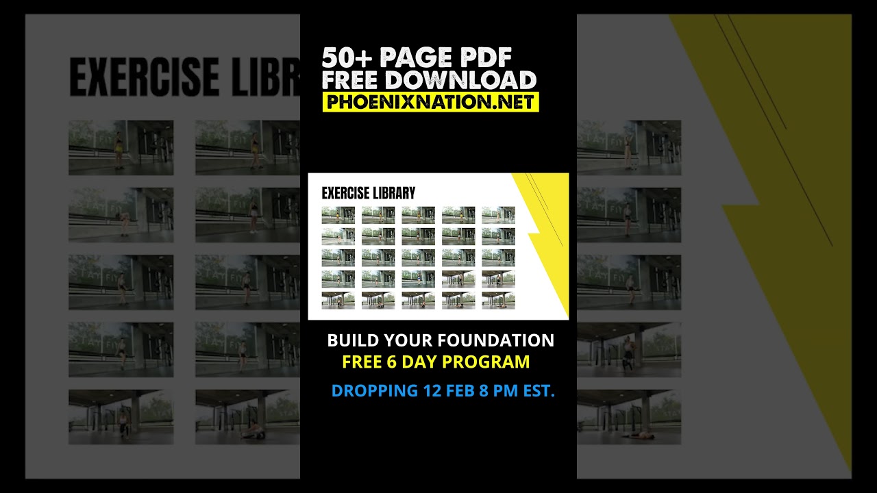 FREE 50+ Page PDF available with our Build Your Foundation 6 Day Full Body Program