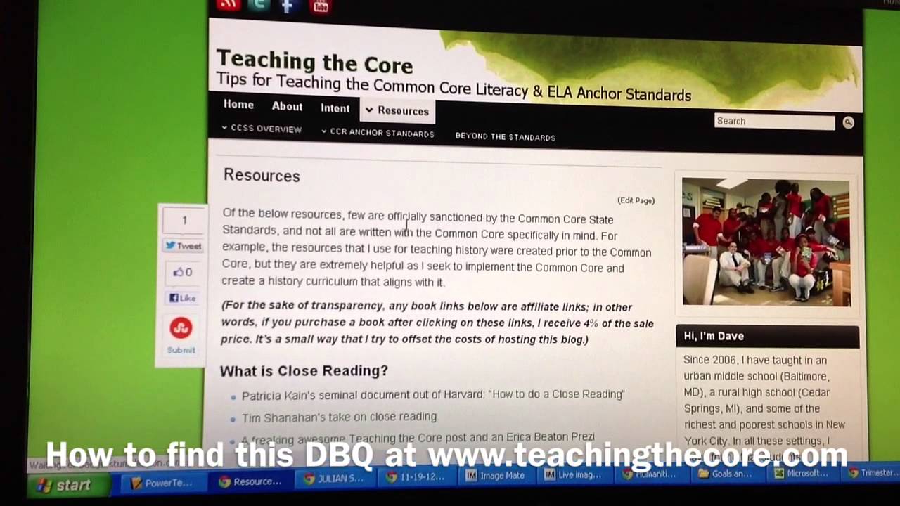 Close Reading & A Document-Based Question