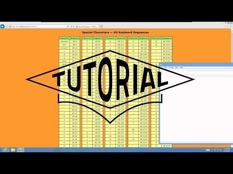 How To Type Special Keys and Characters