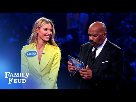 HEAVENS ABOVE! Angel Martha Hunt gets 197 points! | Celebrity Family Feud