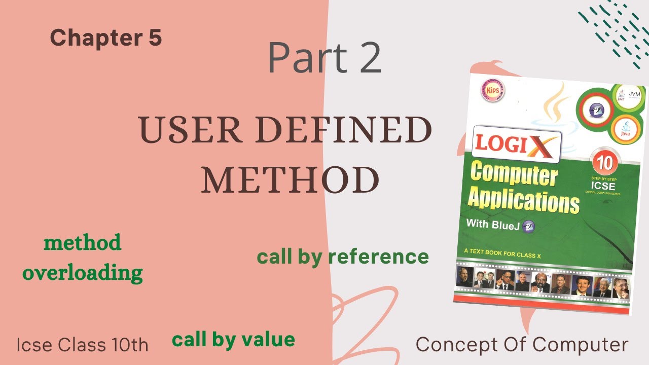 User Defined Method || Call by value and Call by reference || Method Overloading.