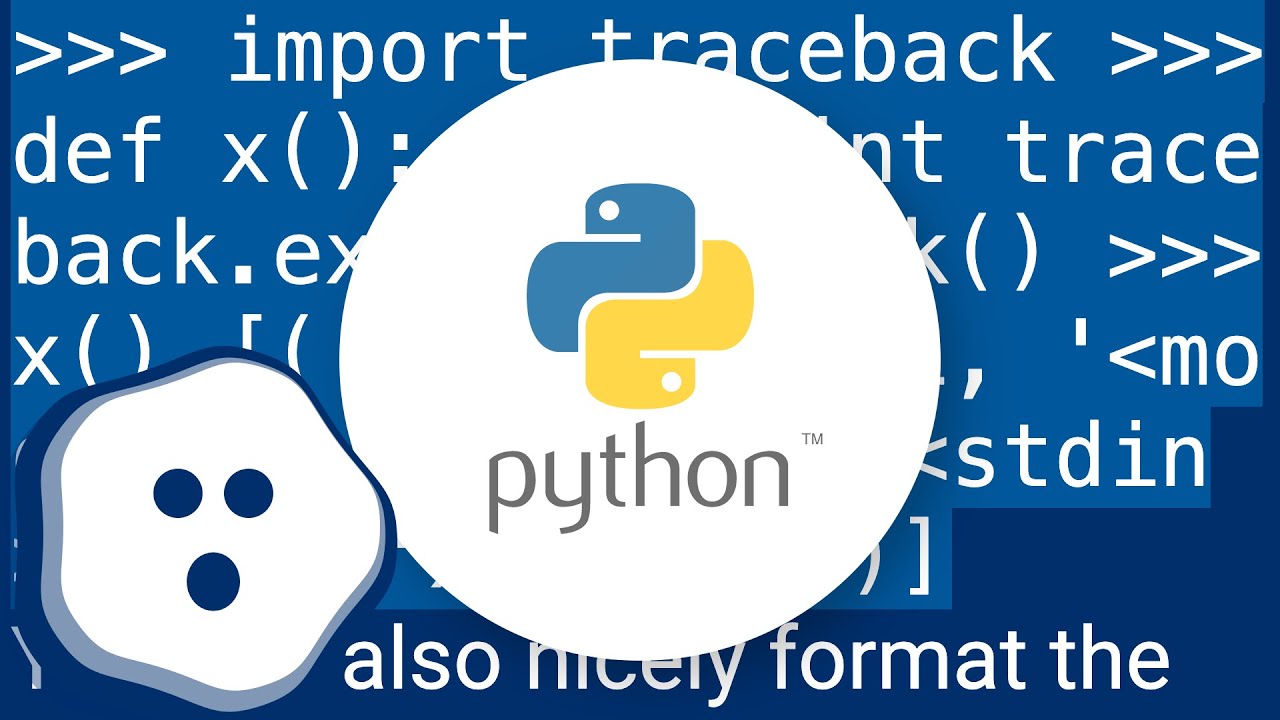 Showing the stack trace from a running Python application